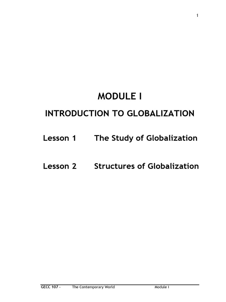 Gecc 107 - Module I | PDF