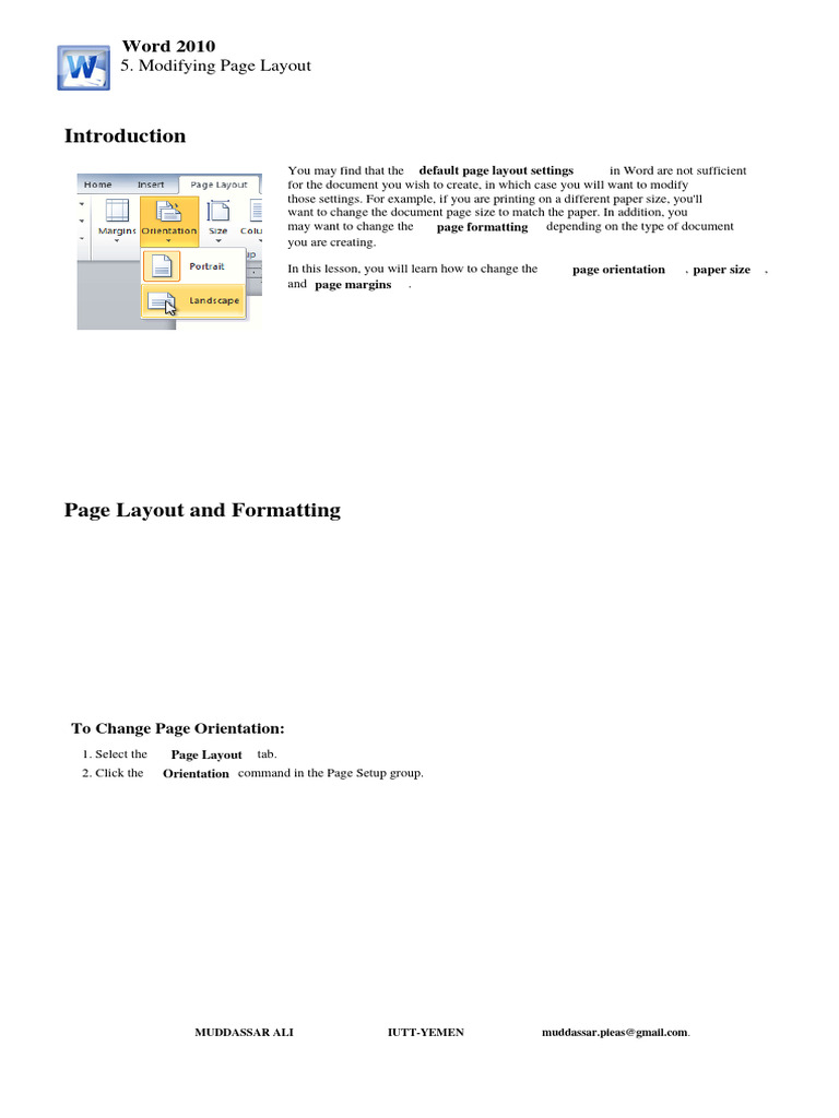 5 Modifying Page Layout | PDF