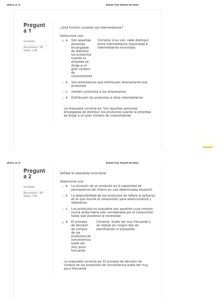 Examen Final - Fundamentos de Mercadeo | PDF | Marketing | Business