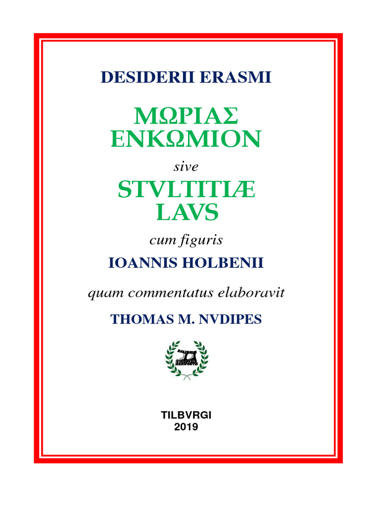 Laus Stultitiae | PDF