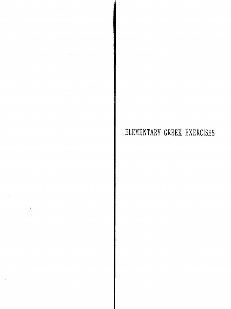 Elemntary Greek Exercises FINAL | PDF
