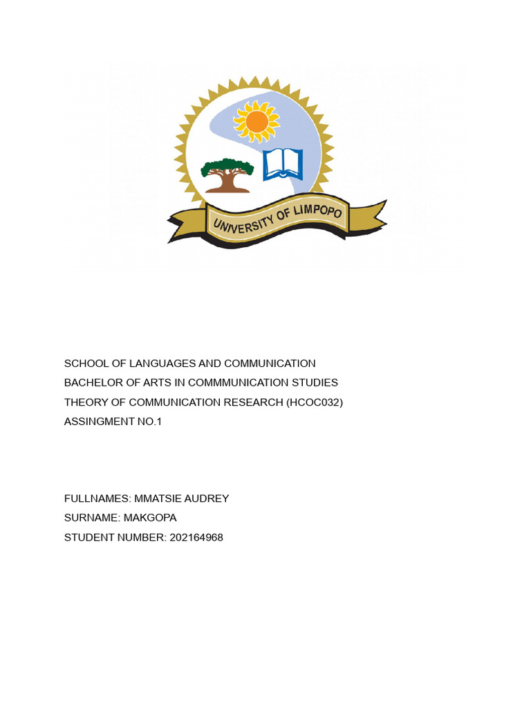 Theory of Communication Research (Hcoc032) Ori | PDF | Social Science ...