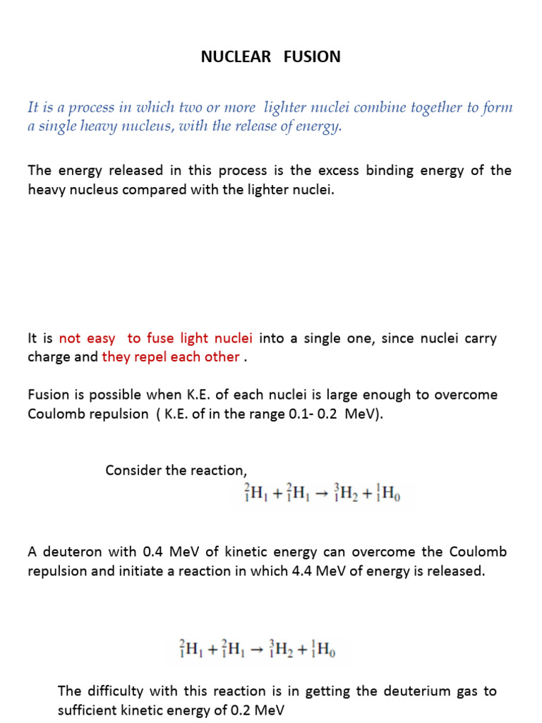Nuclear Fusion | PDF