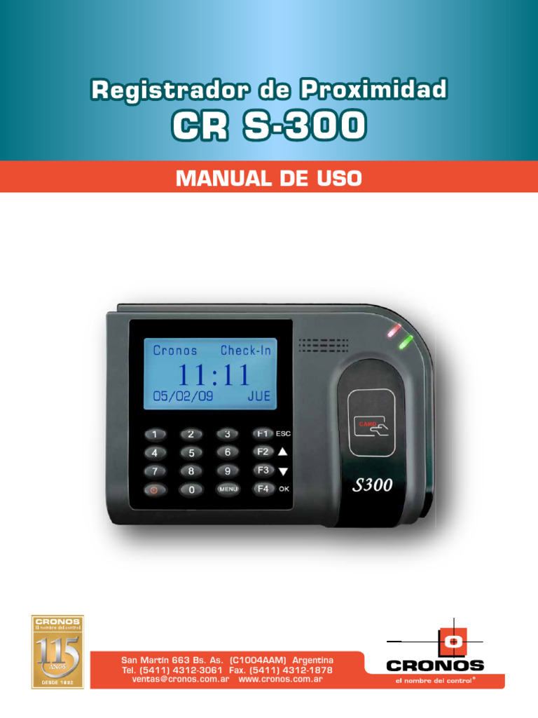 Manual Cronos S300 | PDF | Informática | Software