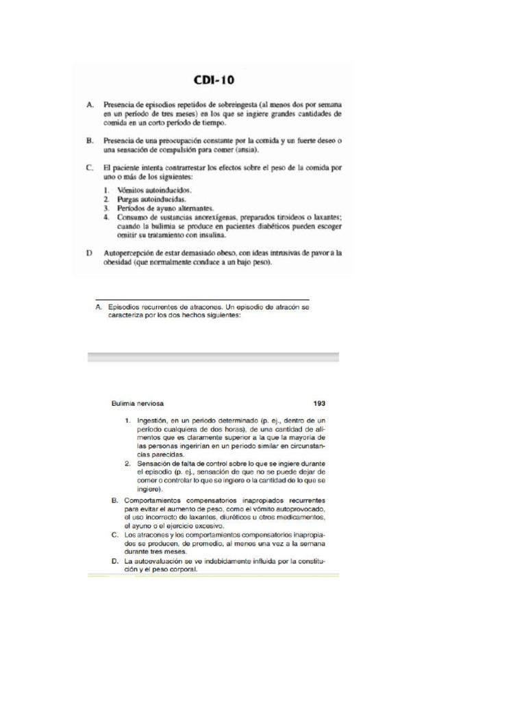 Criterios Bulima | PDF