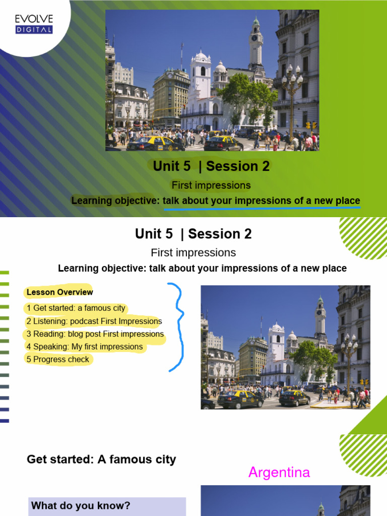 Unit 5 - Session 2: First Impressions | PDF