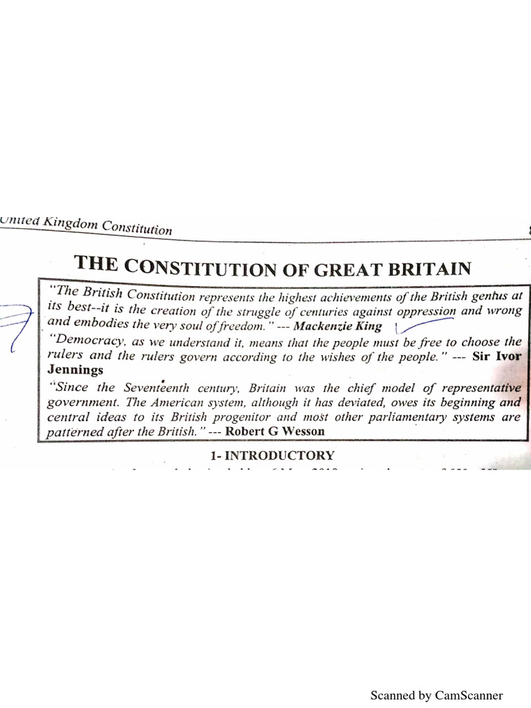 Features of The Uk Constitution PDF | PDF