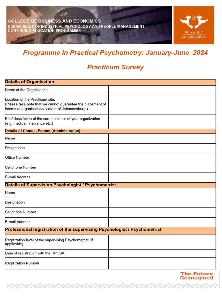 CEP - 4 of 5 Practicum Survey January-June 2024 | PDF | Psychometrics ...