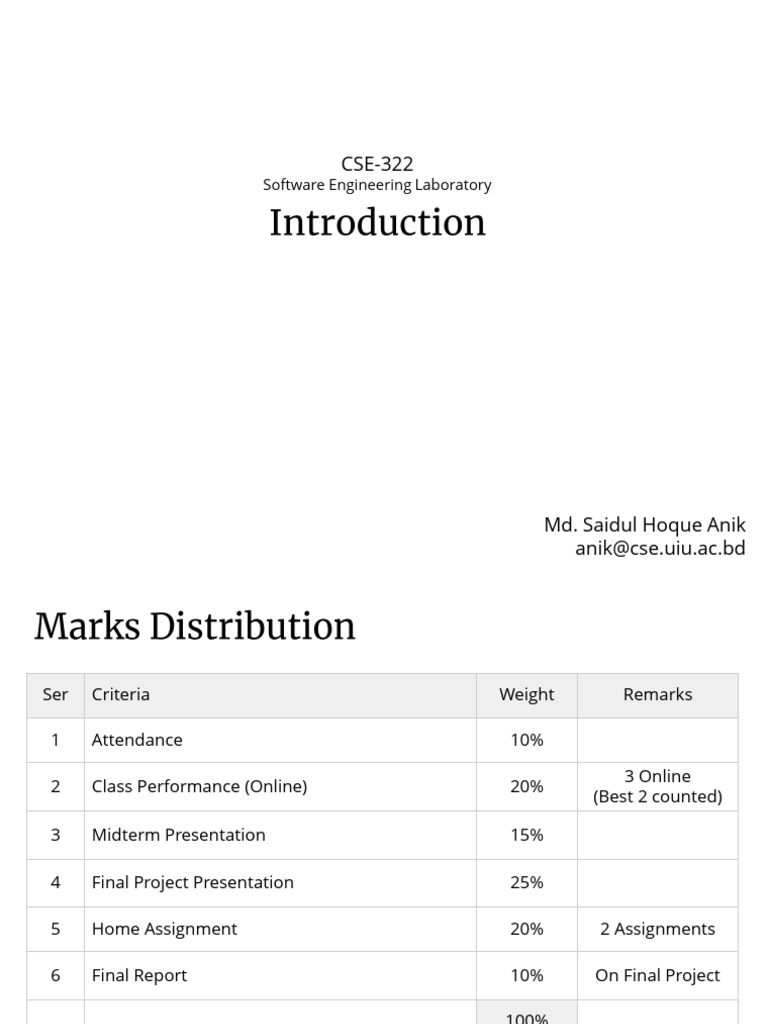 CSE-322 Introduction | PDF | Computer Science | Software Development