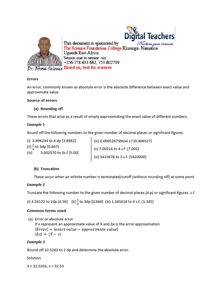 A Level Math Paper 2 Errors in Mathematics | PDF