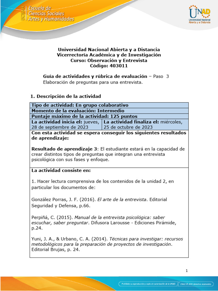 Guia de Actividades y Rúbrica de Evaluación - Unidad 2 - Paso 3 ... Guia de Actividades y Rúbrica de Evaluación - Unidad 2 - Paso 3 ...