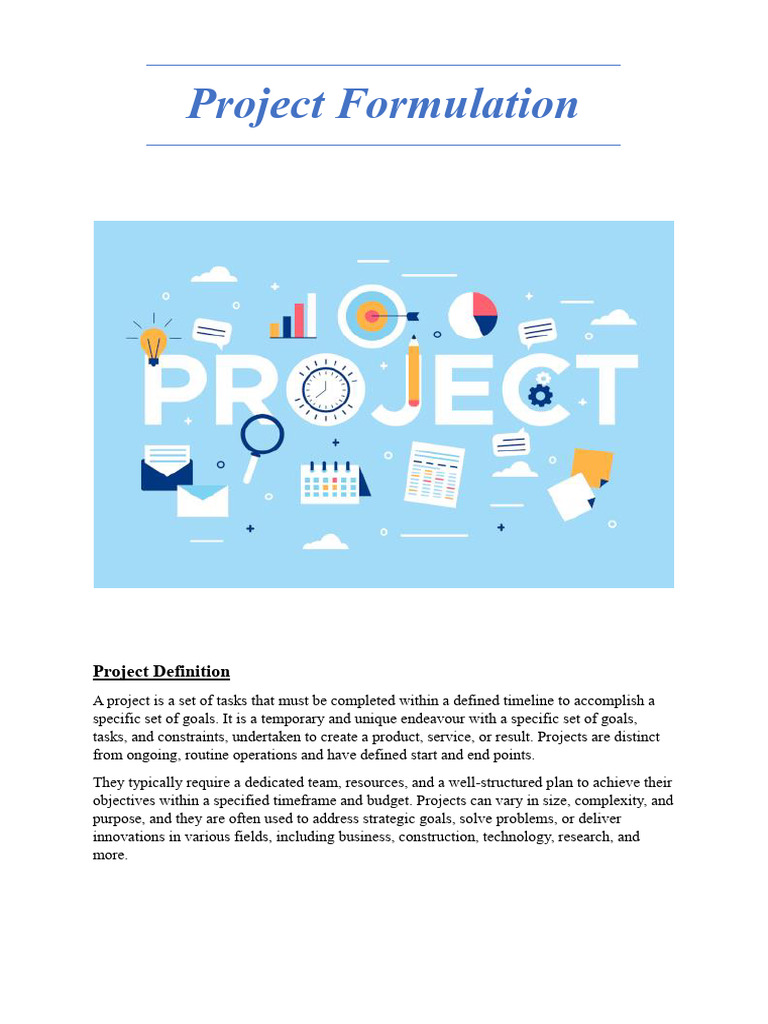 4 Project Formulation | PDF | Feasibility Study | Risk