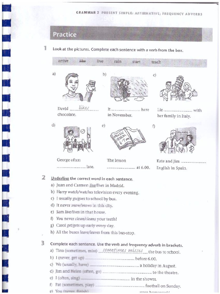 Exercises-Pres Simple-Pres Cont | PDF Exercises-Pres Simple-Pres Cont | PDF