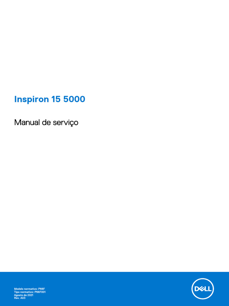 Manual de Serviço Inspiron 15 5000 | PDF | Computadores