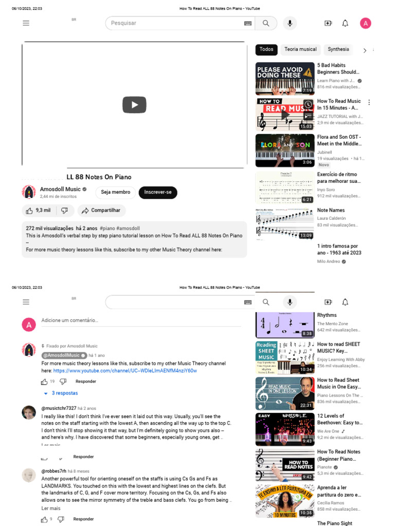 How To Read All 88 Notes On Piano Youtube Pdf