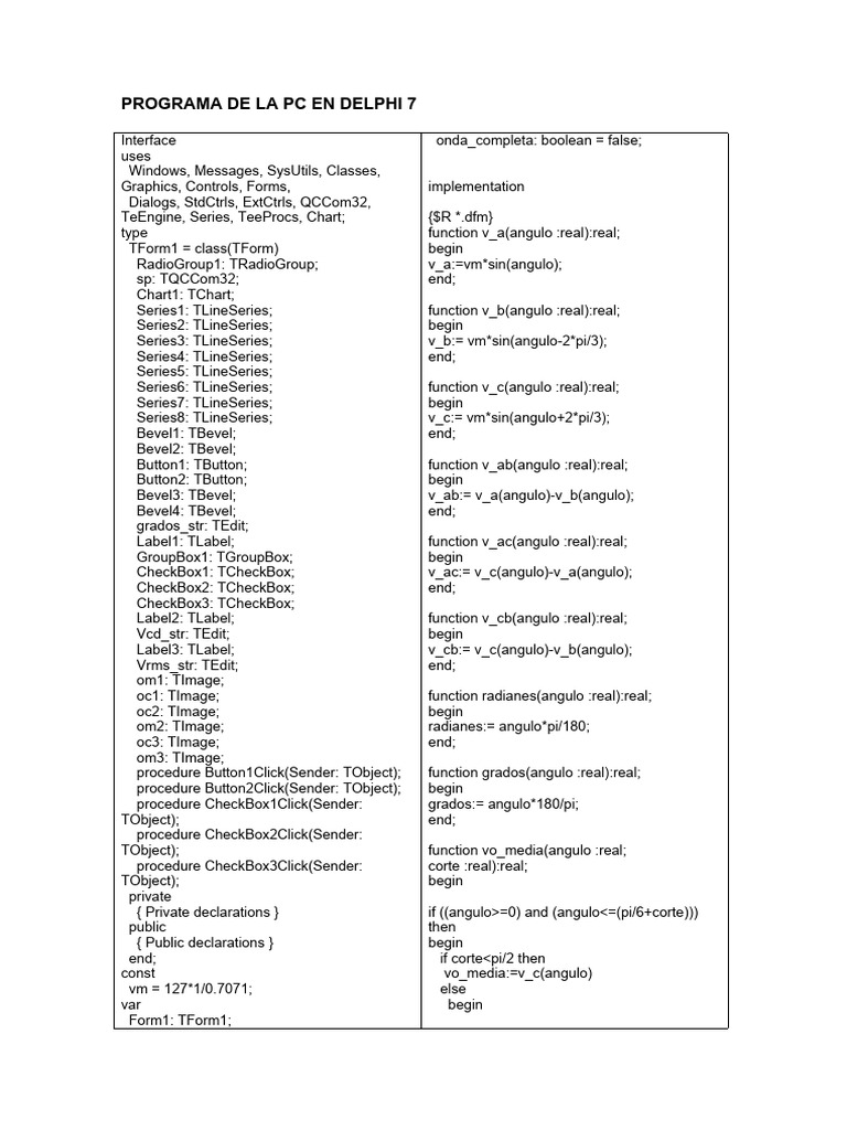 Programa EN DELPHI 7 y Manual | PDF | Software | Ingeniería de Sistemas