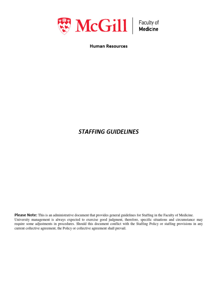 Staffing Guidelines | PDF | Recruitment | Human Resources