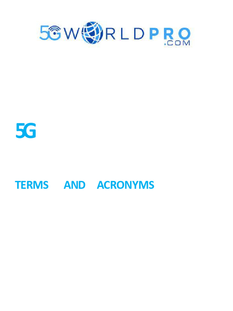 5G Terms and Acronyms | PDF