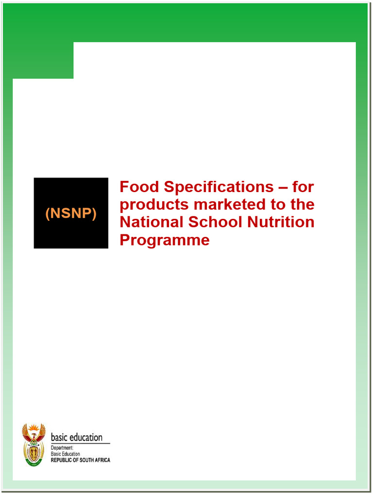 NSNP Food Specification Guidelines | PDF | Flour | Wheat