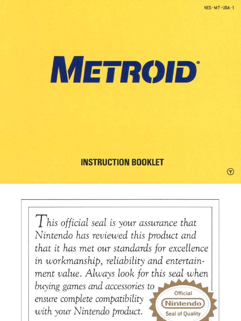 Metroid-Manual-NES-US-1987 | PDF