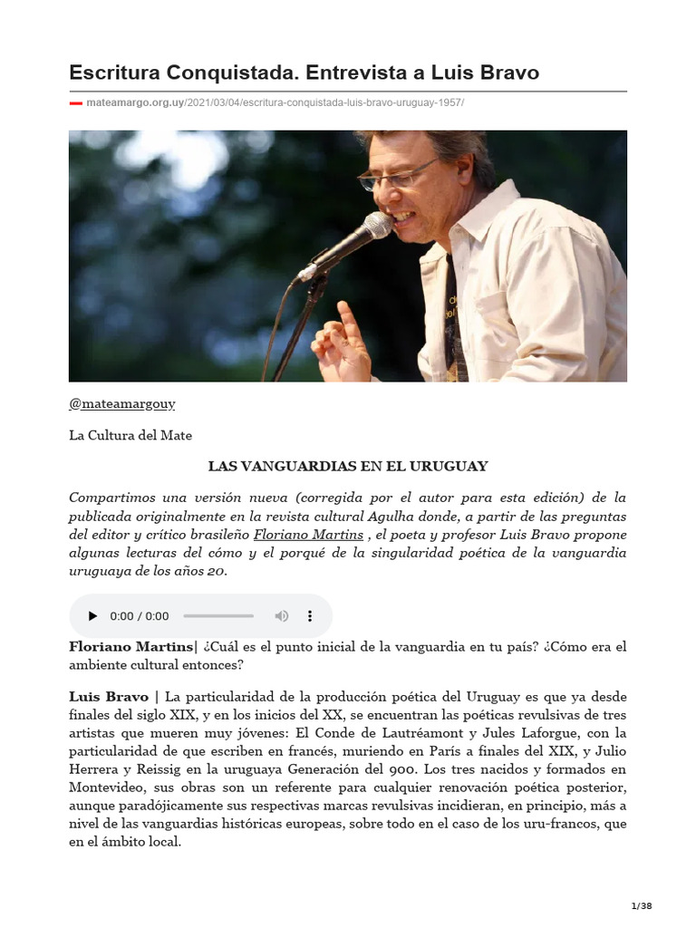 Las+Vanguardias+en+Uruguay+ +Luis+Bravo | PDF | Clásicos