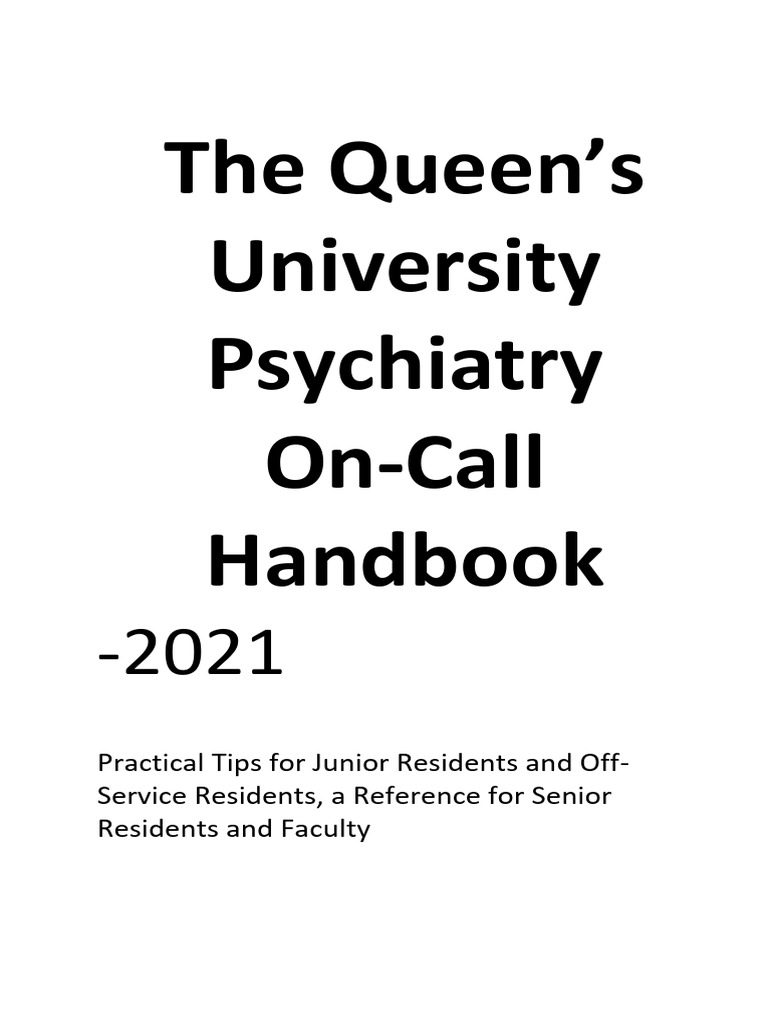 On Call Handbook 2021 | PDF