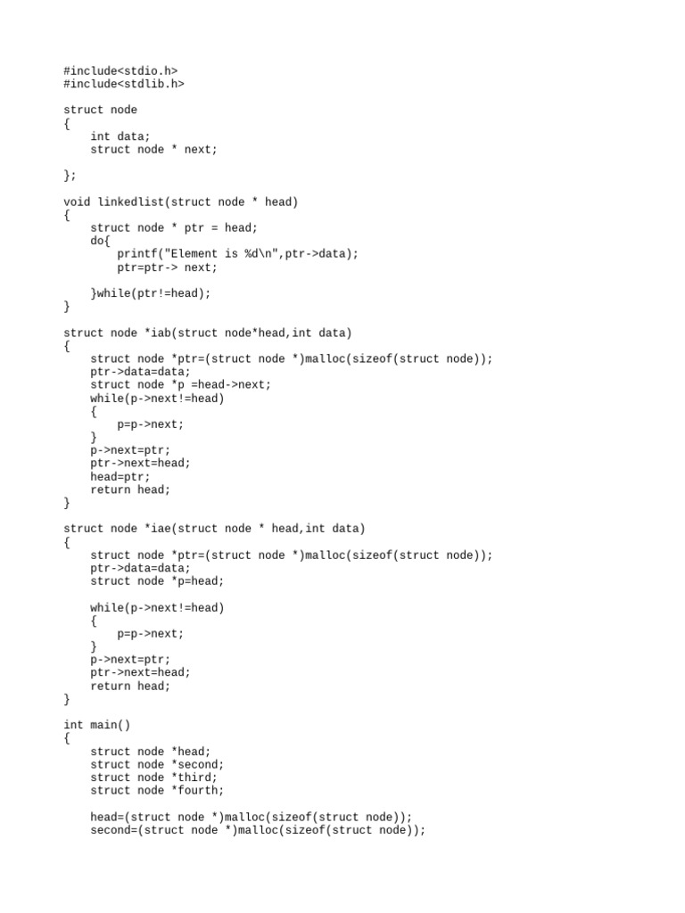 Circular LL Insertion | PDF