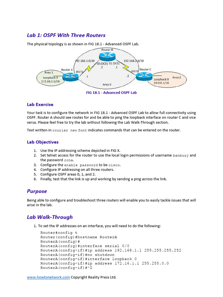 Ospf Lab | PDF