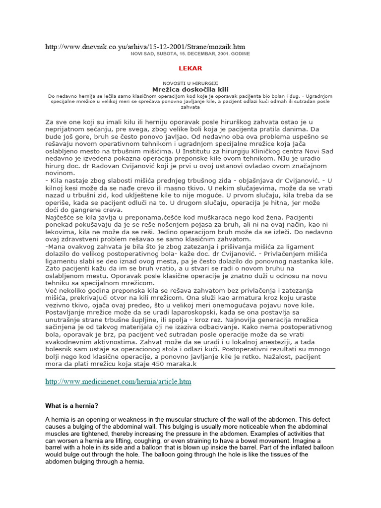 Hernia | PDF | Wellness