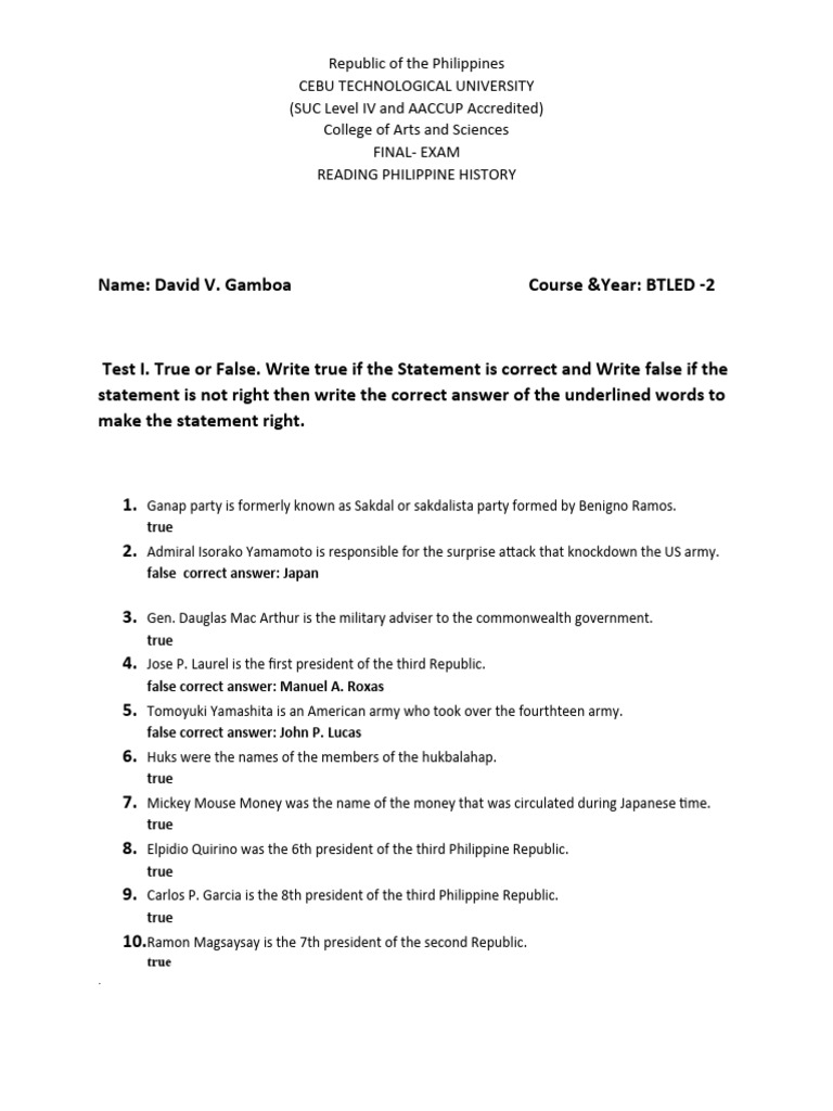 Final Exam RPH BARIL | PDF