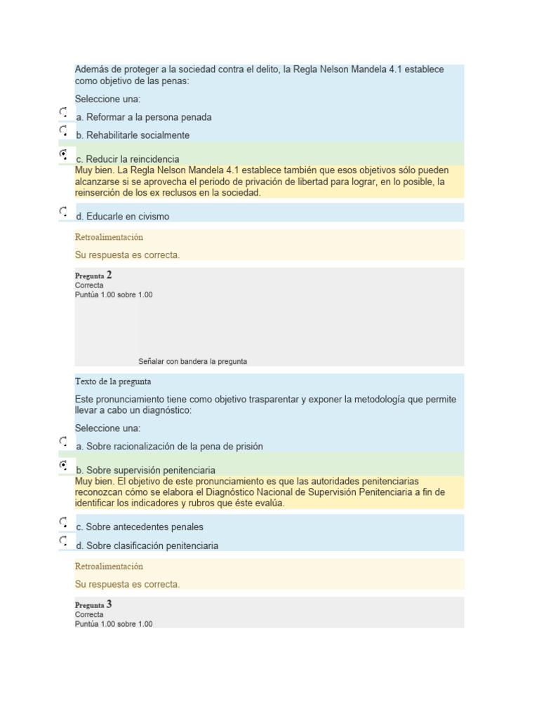 Exam 1 Modulo 2 Personas en Reclucion | PDF | Prisión | Correcciones