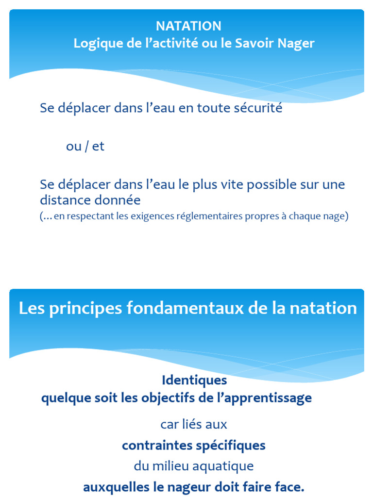Natation Grands Principes | PDF