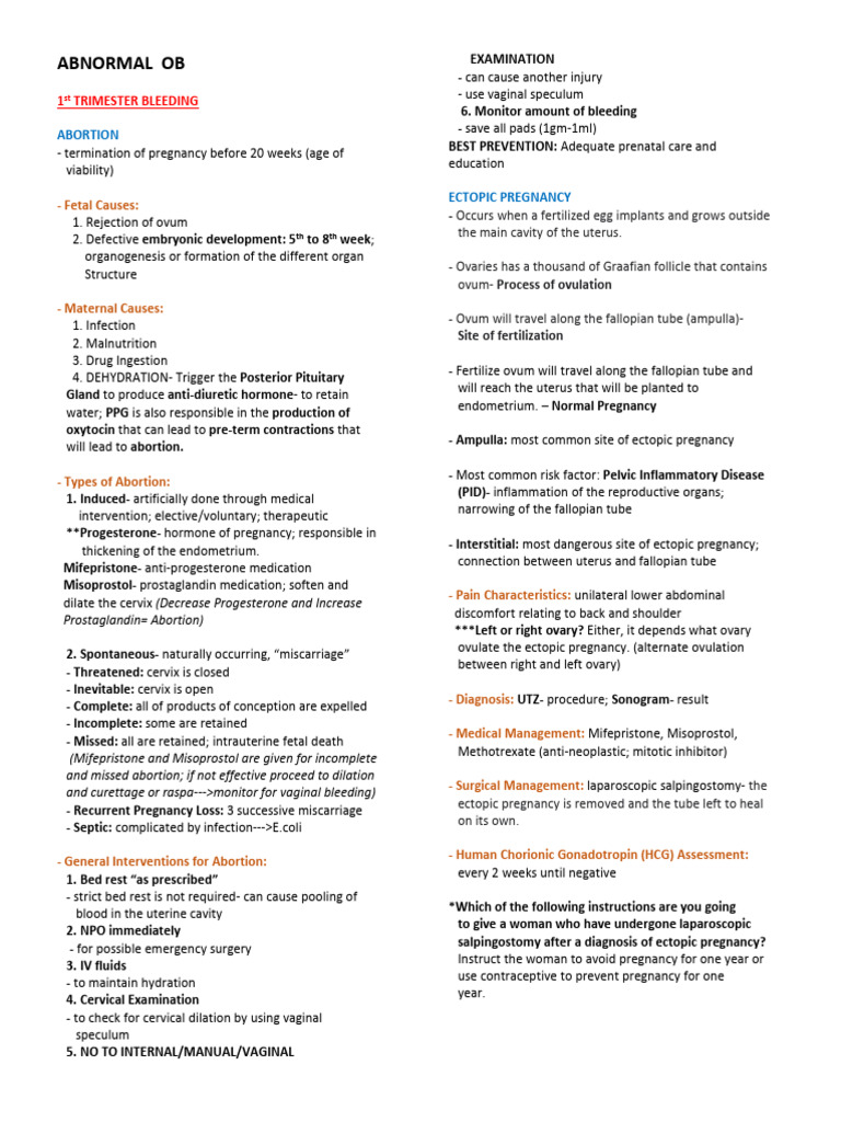Abnormal Ob | PDF