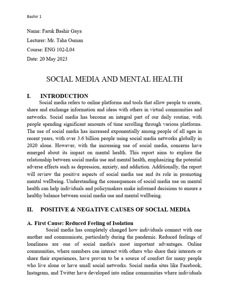 Social Media and Mental Health | PDF