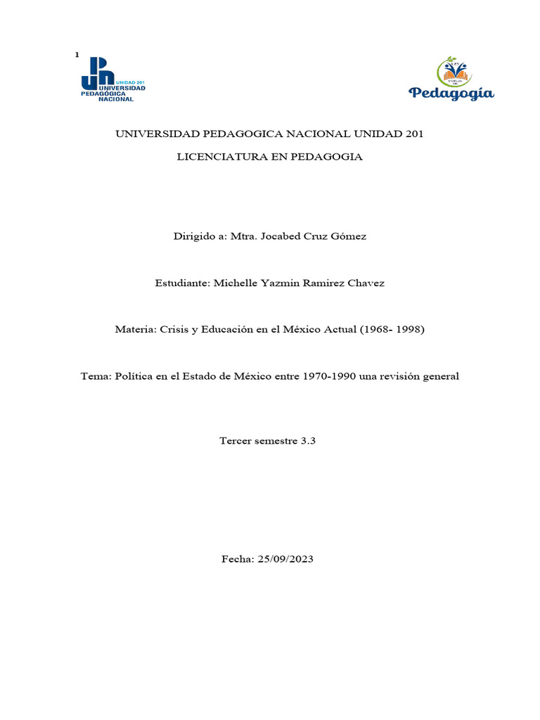 Crisis, cuadro cornell | PDF | Educación de la primera infancia | México