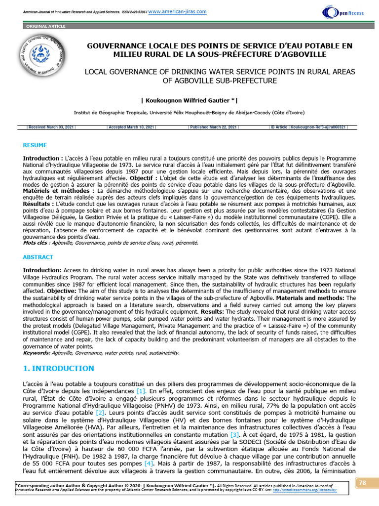 Koukougnon Ref1 Ajira060321 | PDF