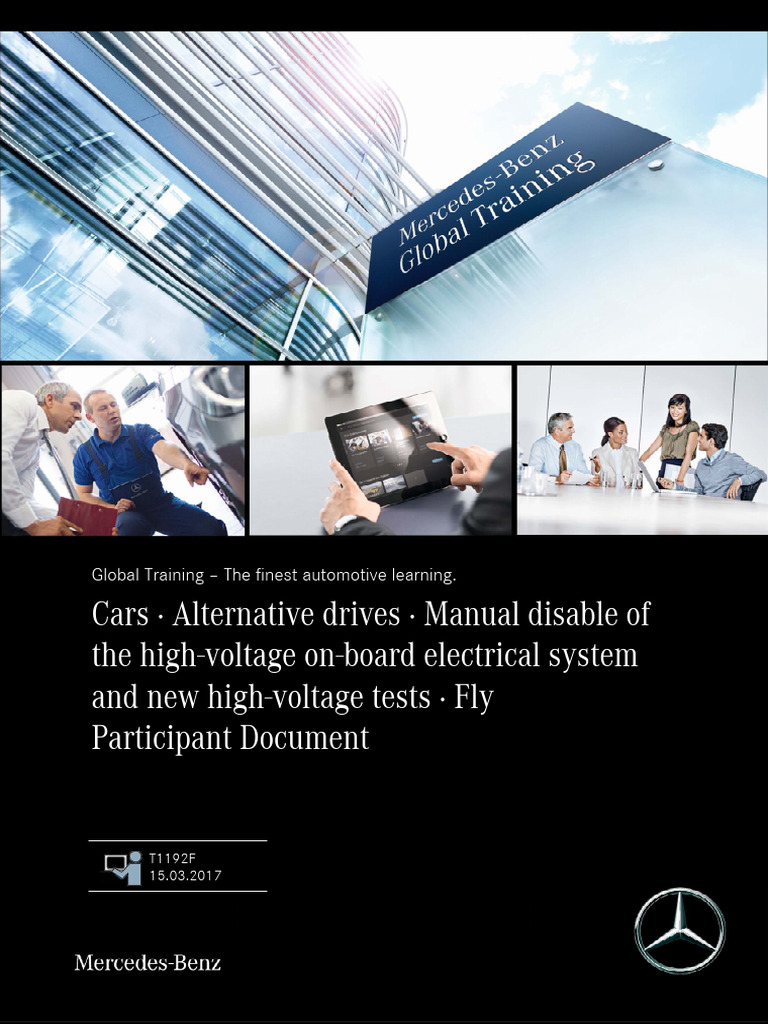 Cars Alternative Drives Manual Disable of The High-Voltage On-Board ...