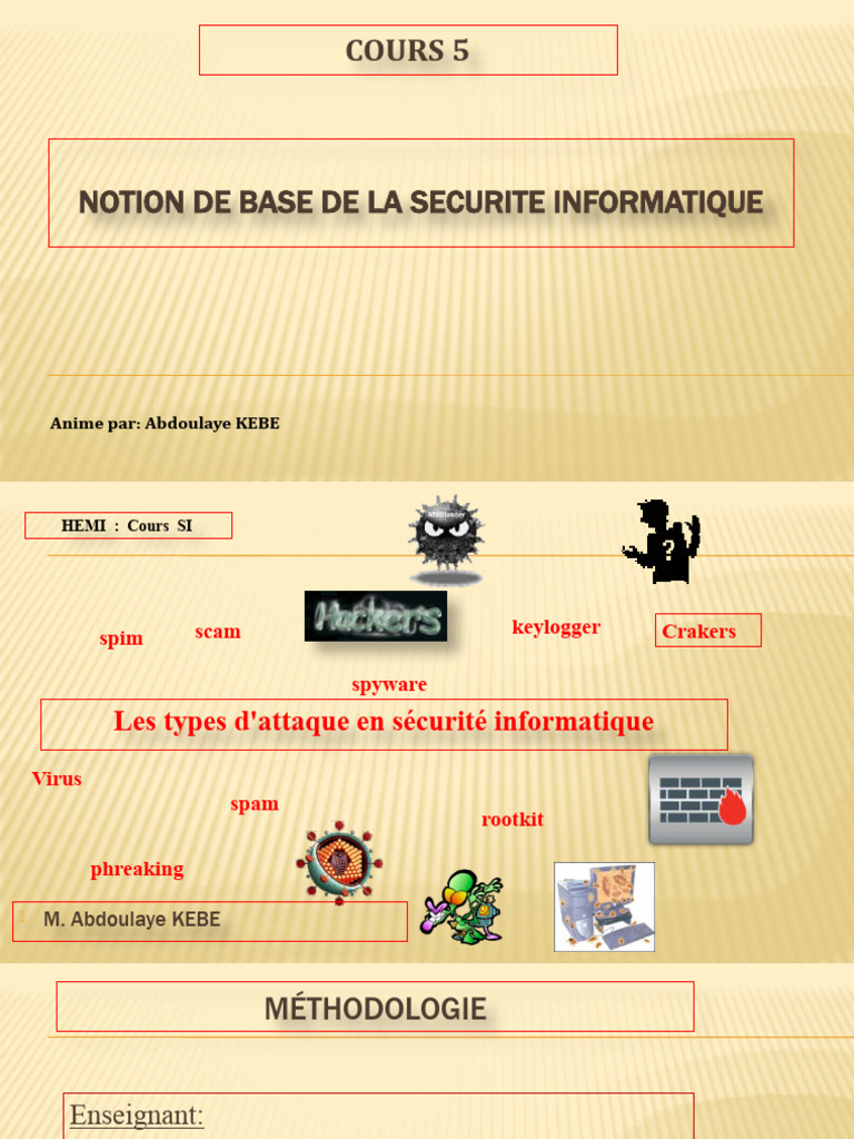 Chapitre 5 les types d'attaque en sécurité informatique | PDF | Attaque par déni de service ...