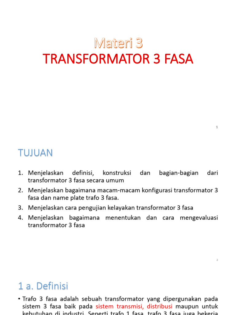 Transformator 3 Fasa | PDF