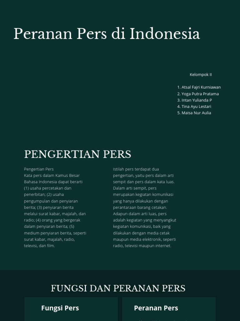 Peranan Pers | PDF