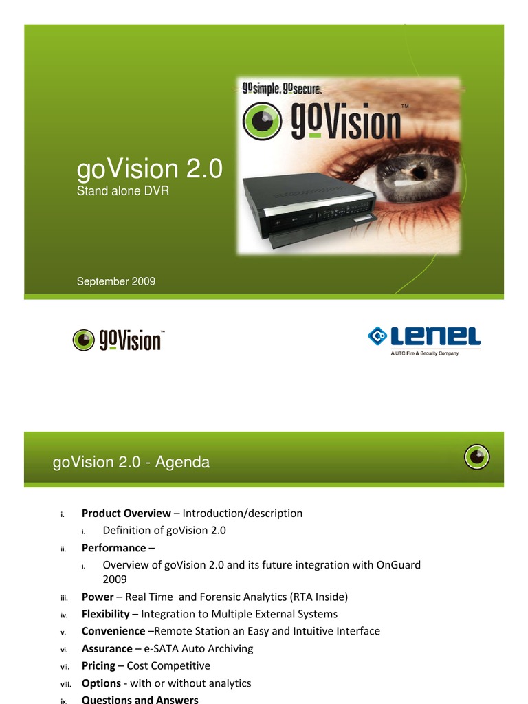 GoVision2 Presentation Web 0 | PDF | Digital Video Recorder | Automated ...