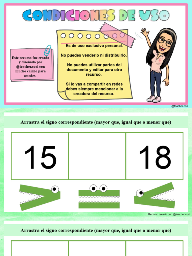 Signos de comparación: mayor y menor | PDF | Crecimiento personal y ...