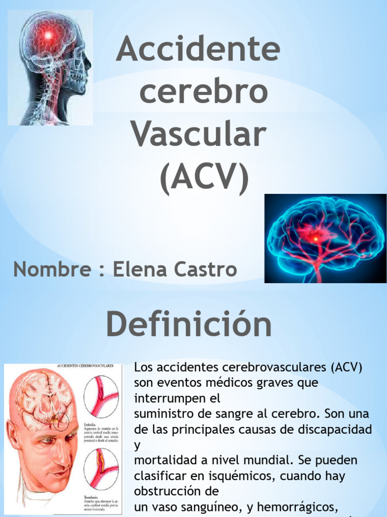 Acv Accidente Cerebro Vascular | PDF | Carrera | Medicina CLINICA