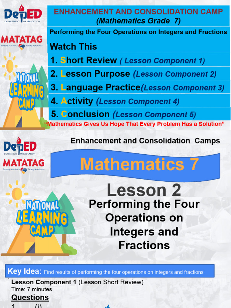 Math Lesson 2 | PDF