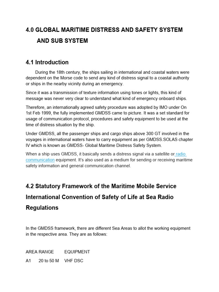 Marcom GMDSS 4 | PDF