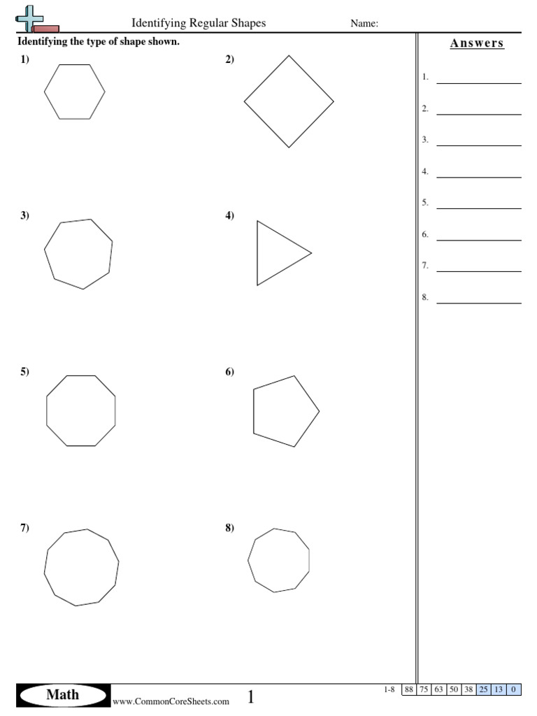 2 D Shapes Identify The Regular Shapes Shown | PDF