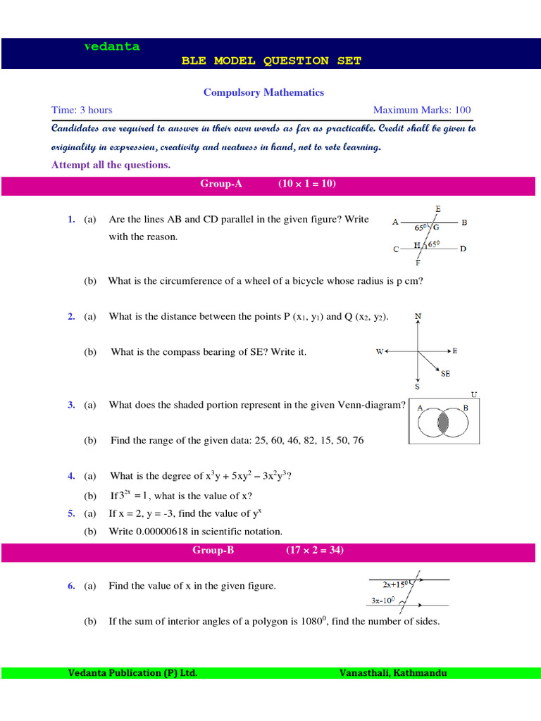 Ble Model Question Set 20210123190146 | PDF