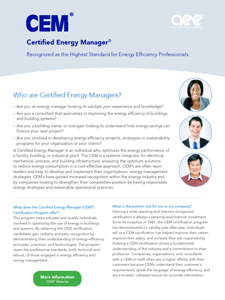 Certified Energy Manager | PDF
