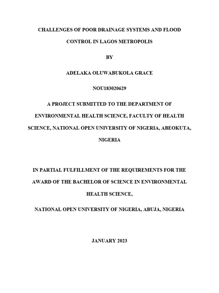 Flood Control Challenges in Lagos | PDF