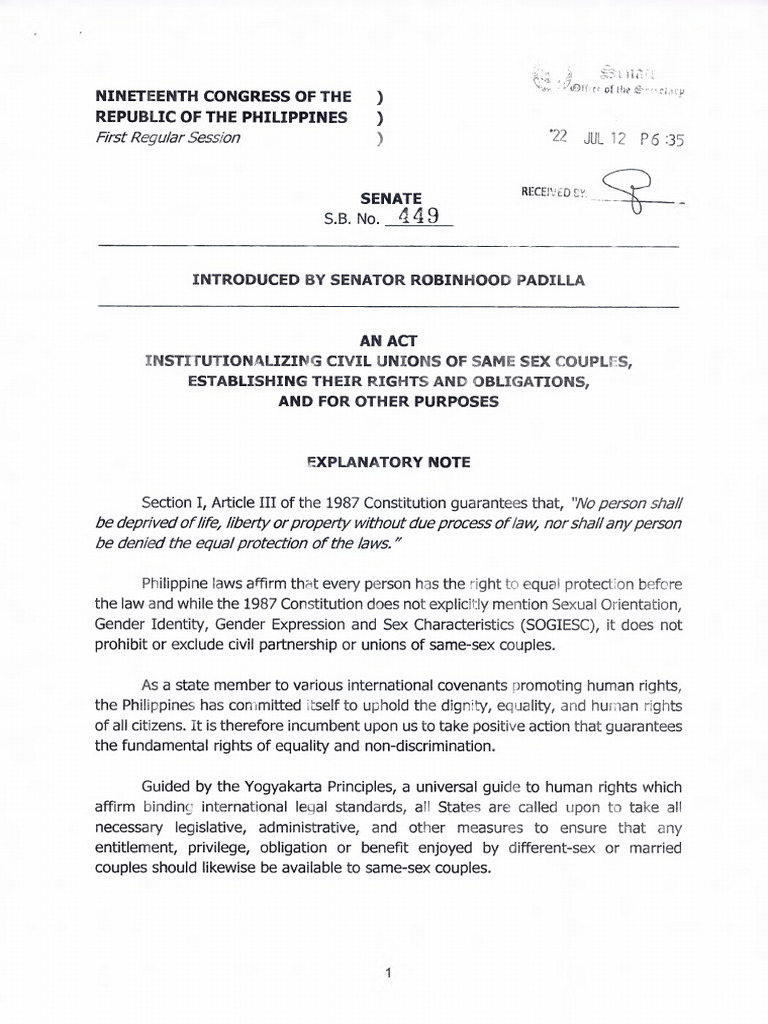 S.B. No. 449: First Regular Session) | PDF